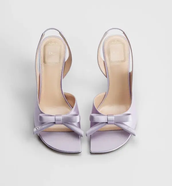 Dior Bow Heeled Slingback Sandal