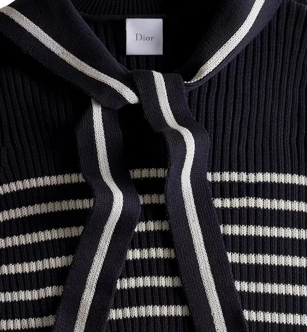 Dior Riviera Marinière Striped Knit Dress