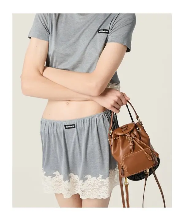 Miu Miu Lace Trim Mini Skirt