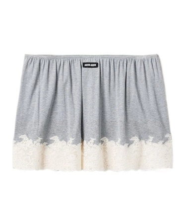Miu Miu Lace Trim Mini Skirt - Grey