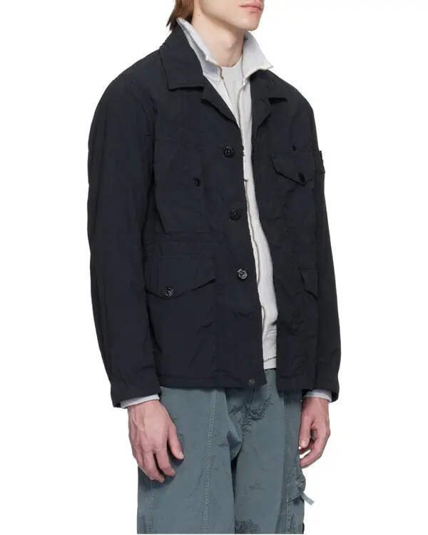 Stone Island Logo Patch Buttoned Jacket