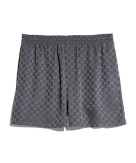 Gucci Gg Silk Jacquard Shorts - Dark Gray