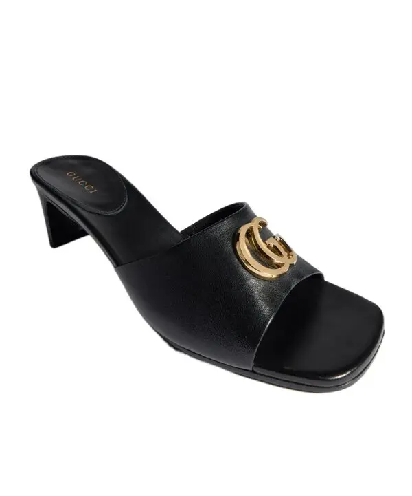 Gucci Double G Slide Sandals - Black