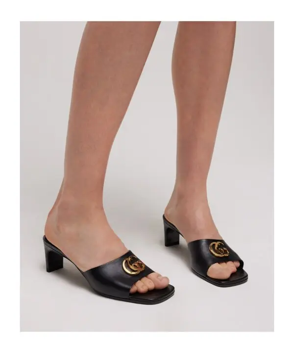 Gucci Double G Slide Sandals - Black