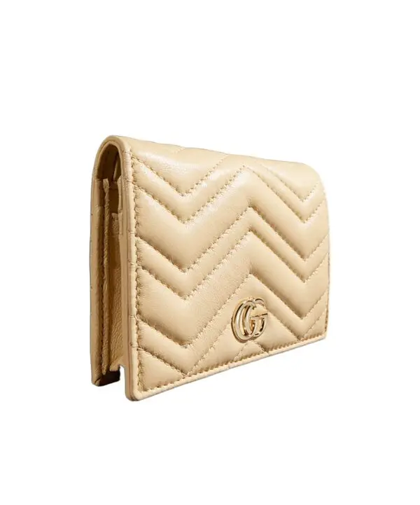 Gucci Gg Marmont Small Wallet - Light Yellow