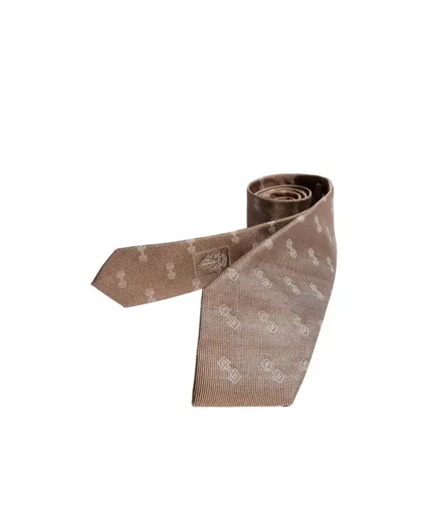 Gucci Horsebit Silk Jacquard Tie - Beige