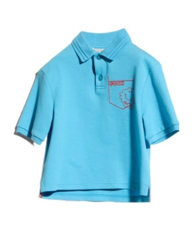 Gucci Embroidered Cotton Polo Shirt - Light Blue
