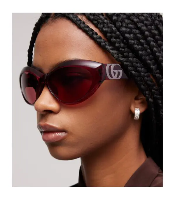 Gucci Cat Eye Frame Sunglasses - Red