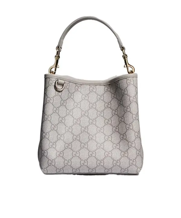 Gucci Gg Emblem Small Bucket Bag - Grey