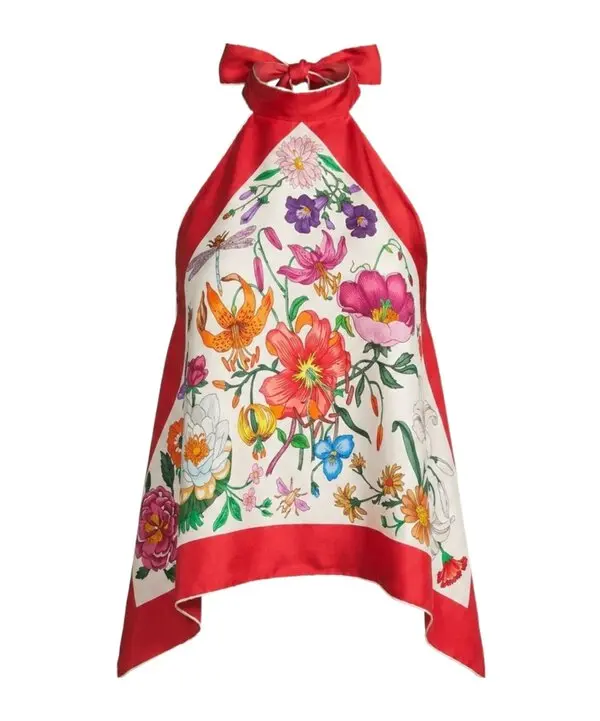 Gucci Printed Silk Top - Multicolor