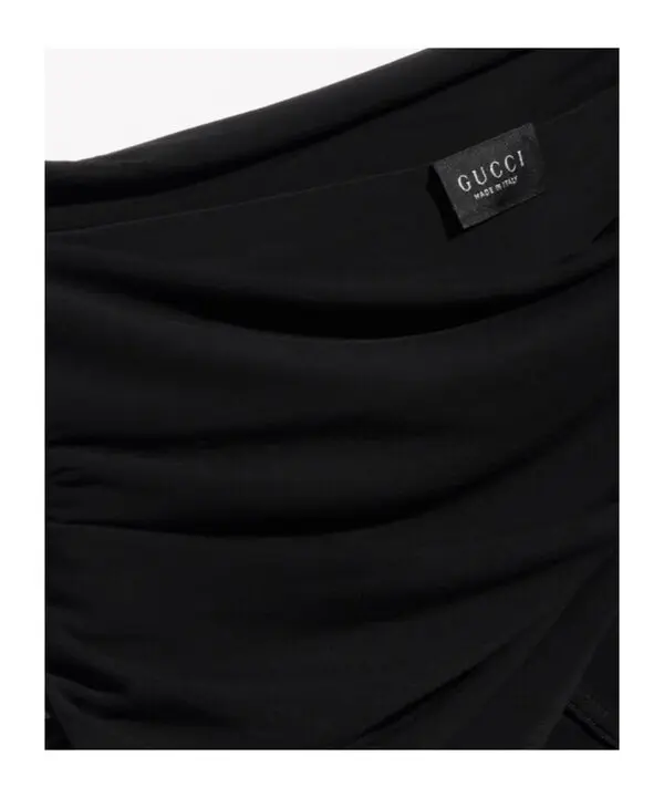 Gucci Draped Jersey Mini Skirt