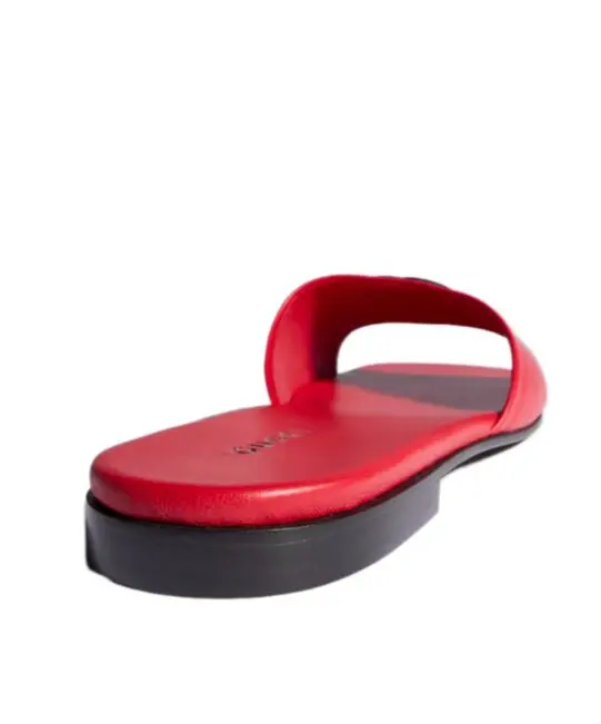 Gucci Double G Zip Muller Loafers - Red