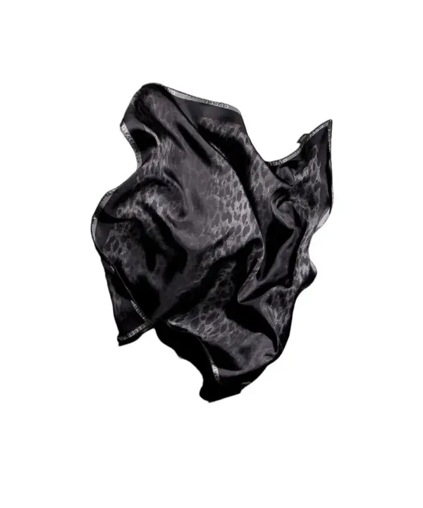 Gucci Printed Silk Twill Carr - Black