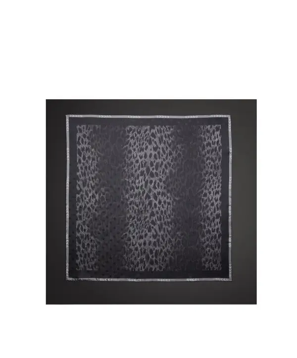 Gucci Printed Silk Twill Carr - Black
