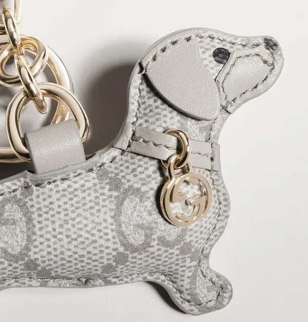 Gucci Dog Charm With Gg Monogram