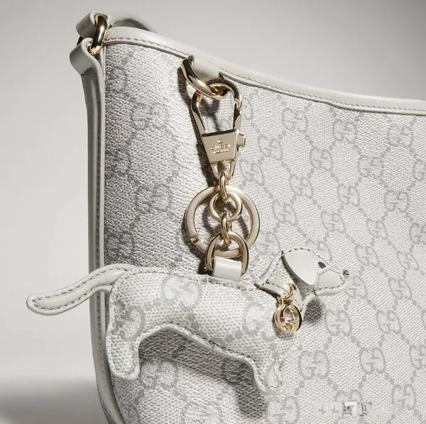 Gucci Dog Charm With Gg Monogram