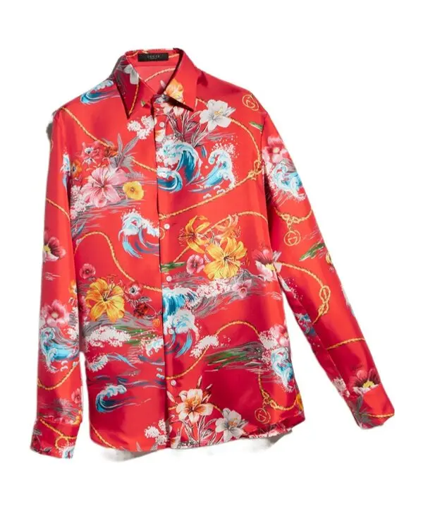 Gucci Printed Silk Twill Shirt - Multicolor