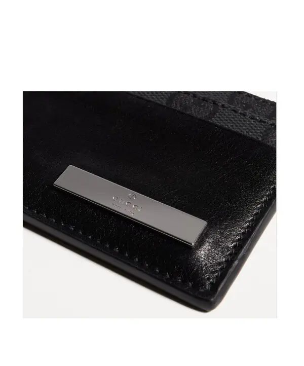 Gucci Card Case With Metal Tag - Black