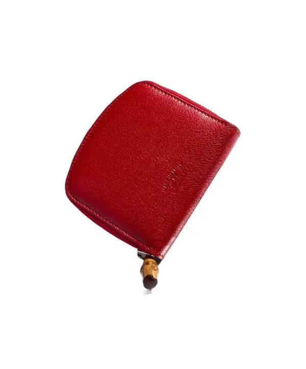 Gucci Small Wallet With Bamboo - Red