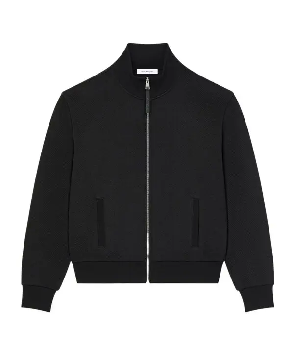 Givenchy Herringbone Sweatshirt With Jacquard - Black