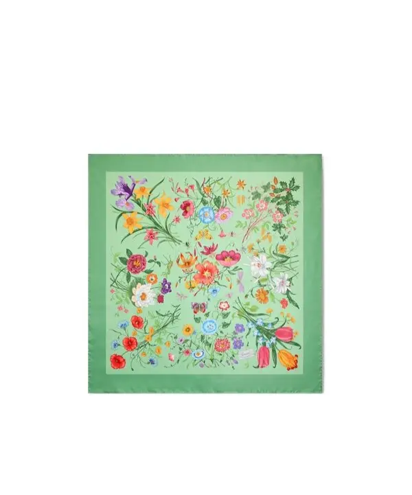 Gucci Printed Silk Twill Carr - Multicolor