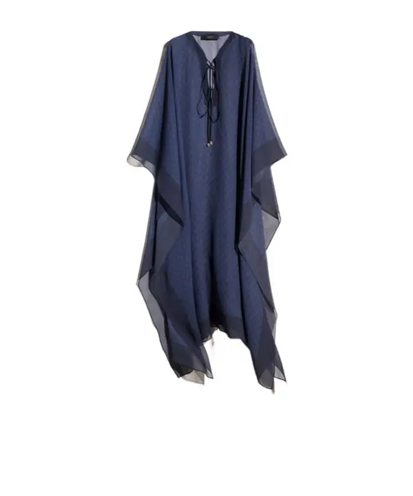 Gucci Silk Georgette Cape Dress