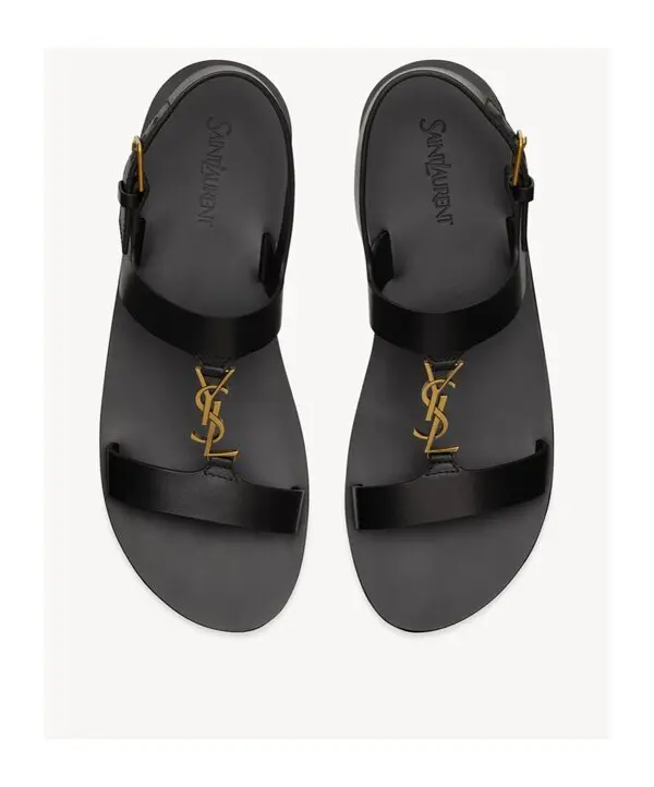 Saint Laurent Cassandre Logo Plaque Sandals