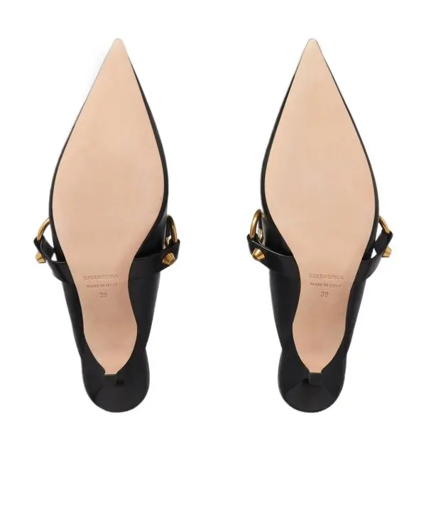 Balenciaga City Mule With Gold Stud Embellishments