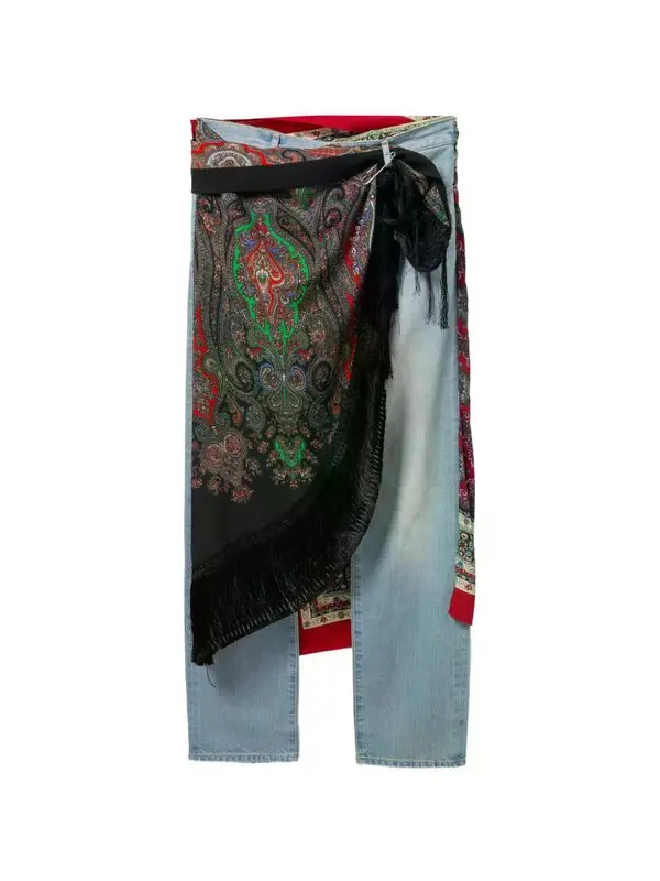 Junya Watanabe Layered Denim Pants - Blue