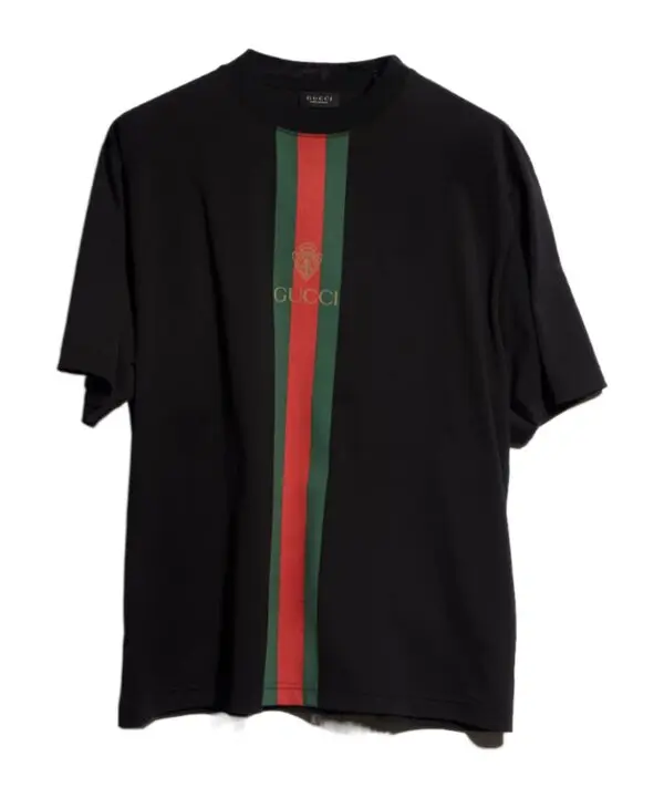 Gucci Web Embellishes Crewneck T-shirt