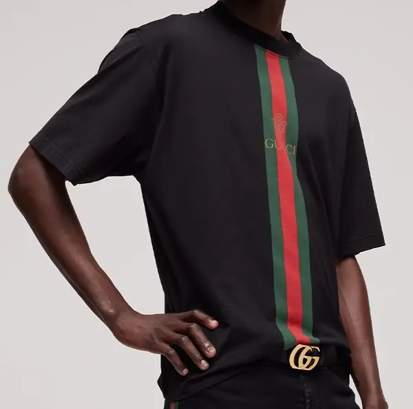 Gucci Web Embellishes Crewneck T-shirt