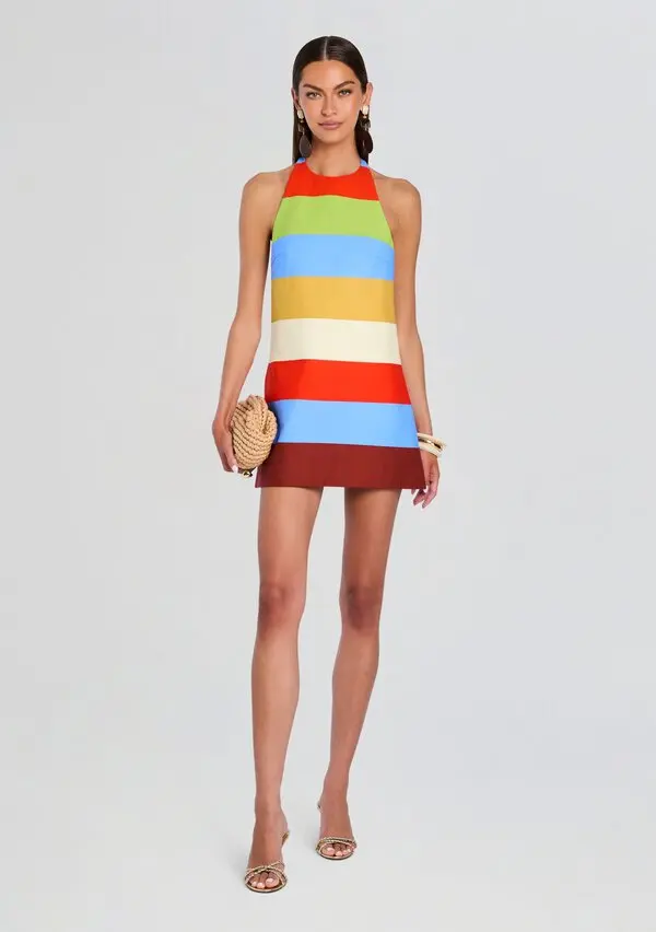 Retrofete Lanny Striped Mini Dress - Multi Stripe