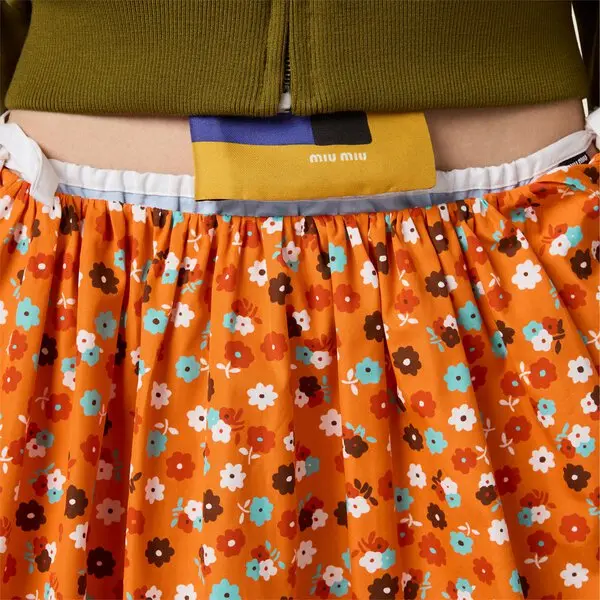 Miu Miu Poplin Skirt