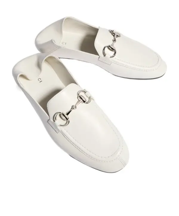 Gucci Jordaan Soft Loafer With Horsebit Detail - White