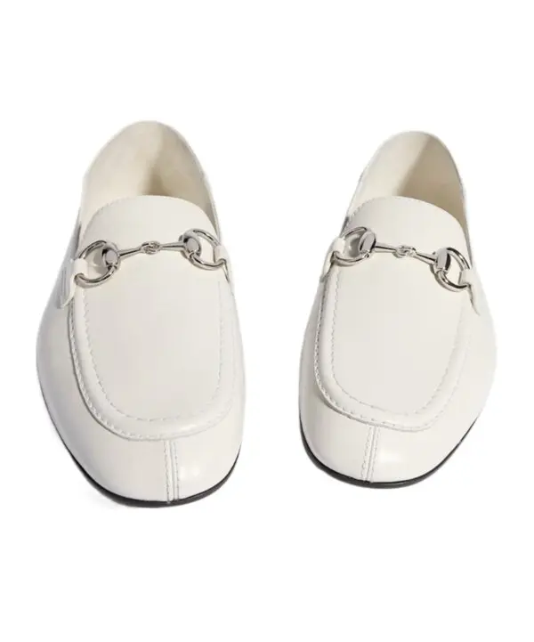 Gucci Jordaan Soft Loafer With Horsebit Detail - White