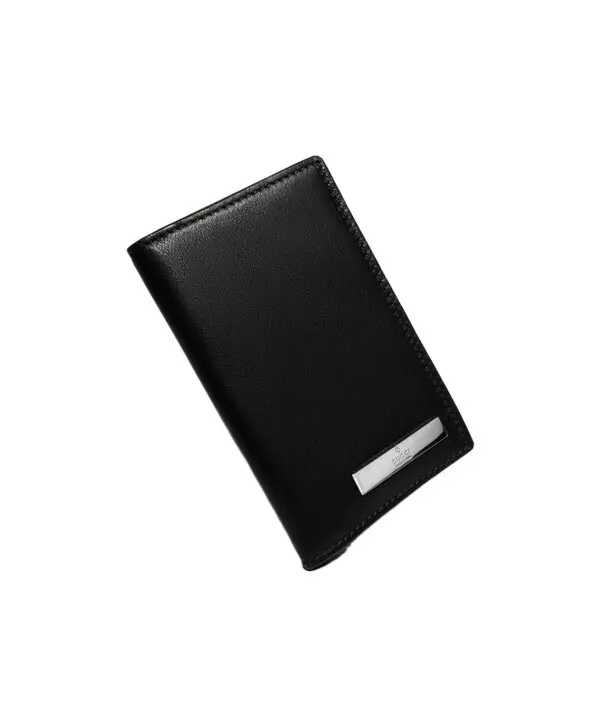 Gucci Card Case With Metal Tag - Black