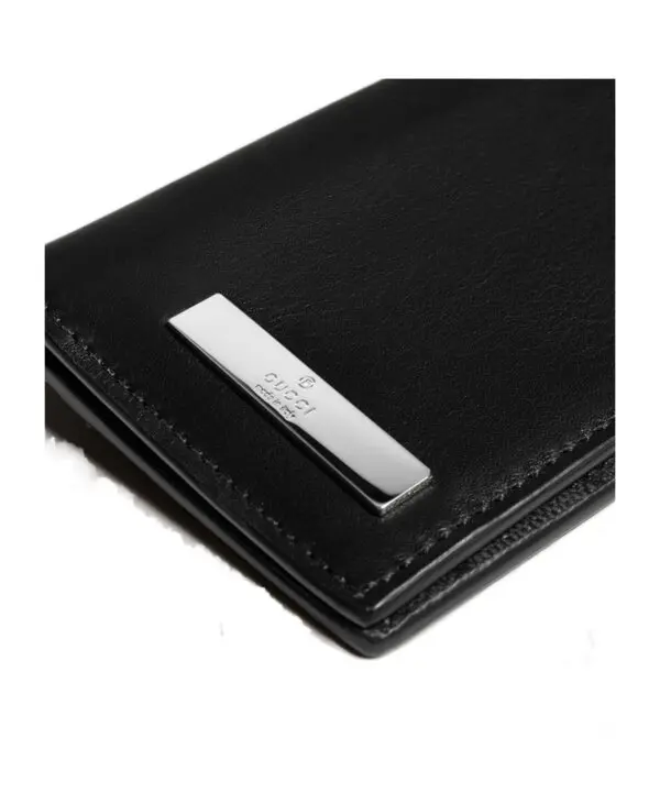Gucci Card Case With Metal Tag - Black