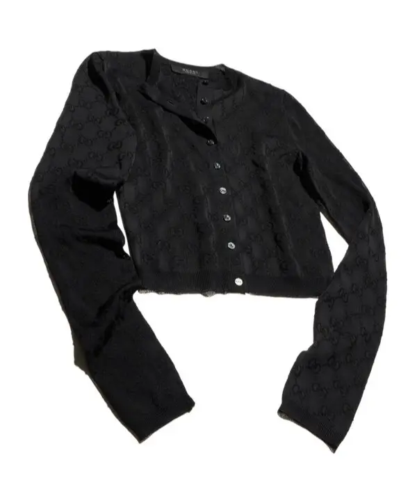 Gucci Monogram Sheer Cardigan