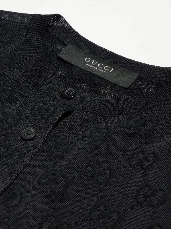 Gucci Monogram Sheer Cardigan