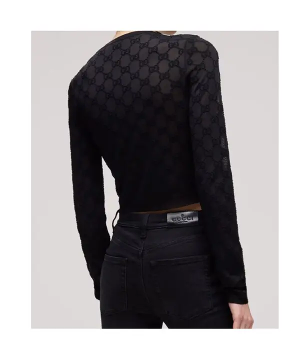 Gucci Monogram Sheer Cardigan
