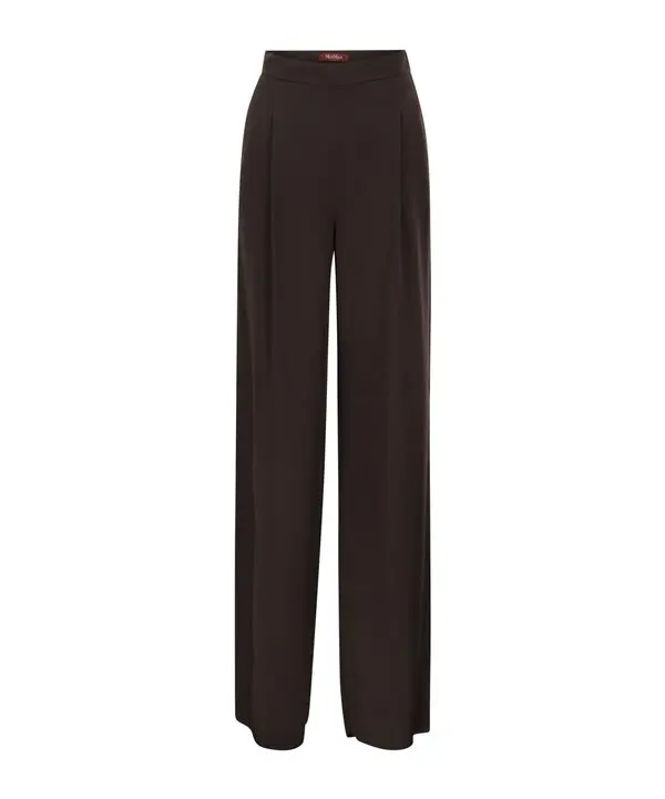 Max Mara Satin-finish Wide-leg Trousers