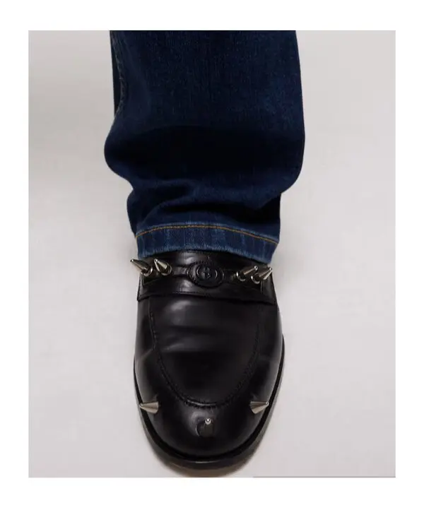 Gucci Studded Loafers - Black