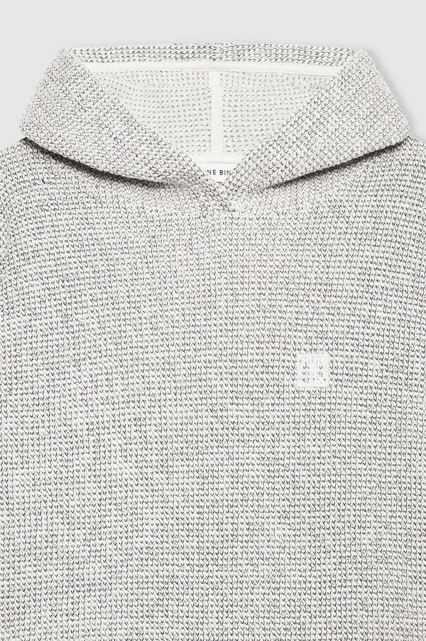 ANINE BING Alec Framed Monogram Hoodie