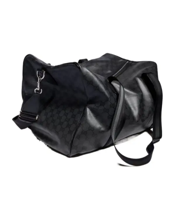 Gucci Medium Duffle Bag With Web - Black