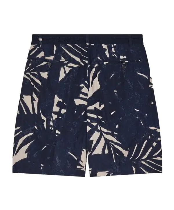 Emporio Armani Pleated Patterned Bermuda Shorts