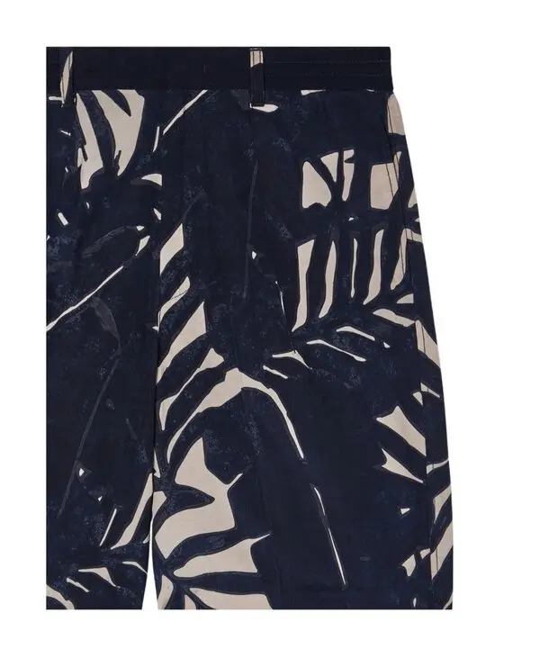 Emporio Armani Pleated Patterned Bermuda Shorts