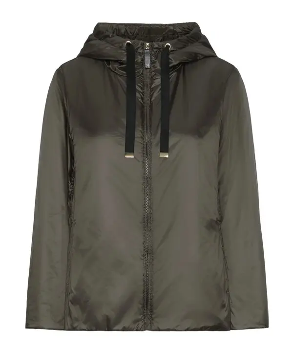 Max Mara Long-sleeved Hooded Cotton Jacket - Green