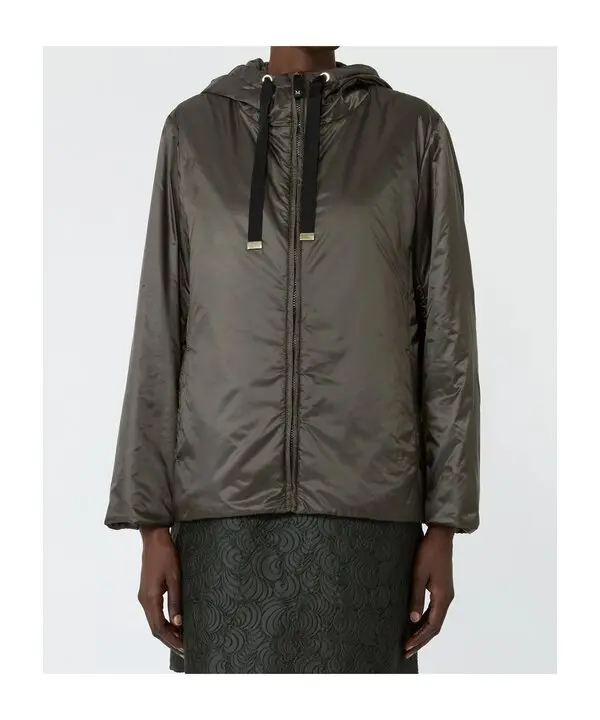 Max Mara Long-sleeved Hooded Cotton Jacket - Green