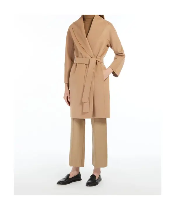 Max Mara Long Sleeved Belted Coat - Camel