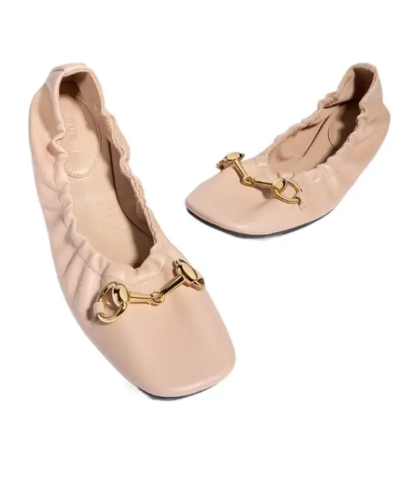Gucci Prima Ballerina Flats With Horsebit Detail